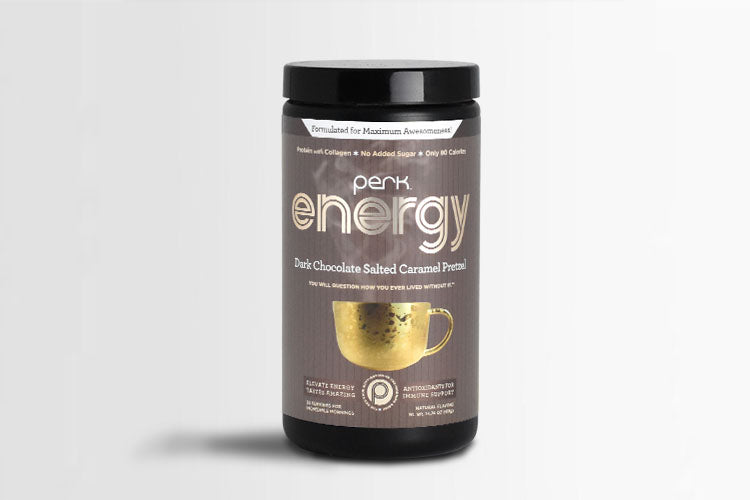 Dark Chocolate Salted Caramel Pretzel Flavor – Perk Energy