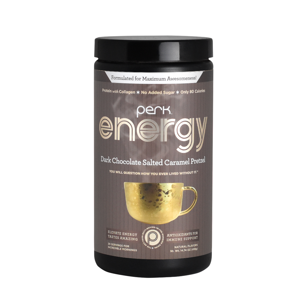 Energy Dark Chocolate Salted Caramel Pretzel – Perk Energy