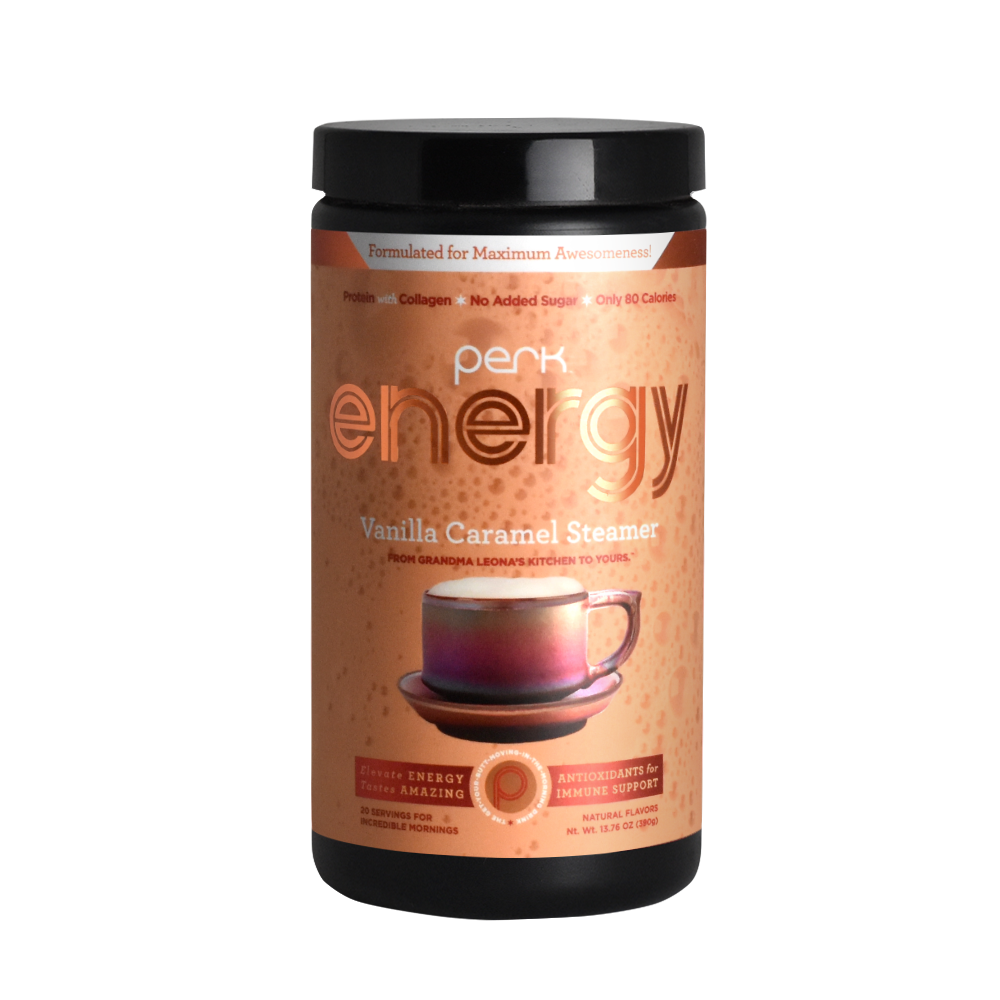 Energy Vanilla Caramel Steamer – Perk Energy