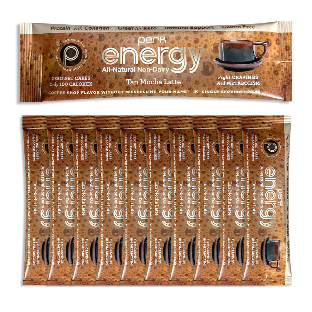 Energy Naturally Sweetened Lactose Free Tan Mocha Latte – Perk Energy