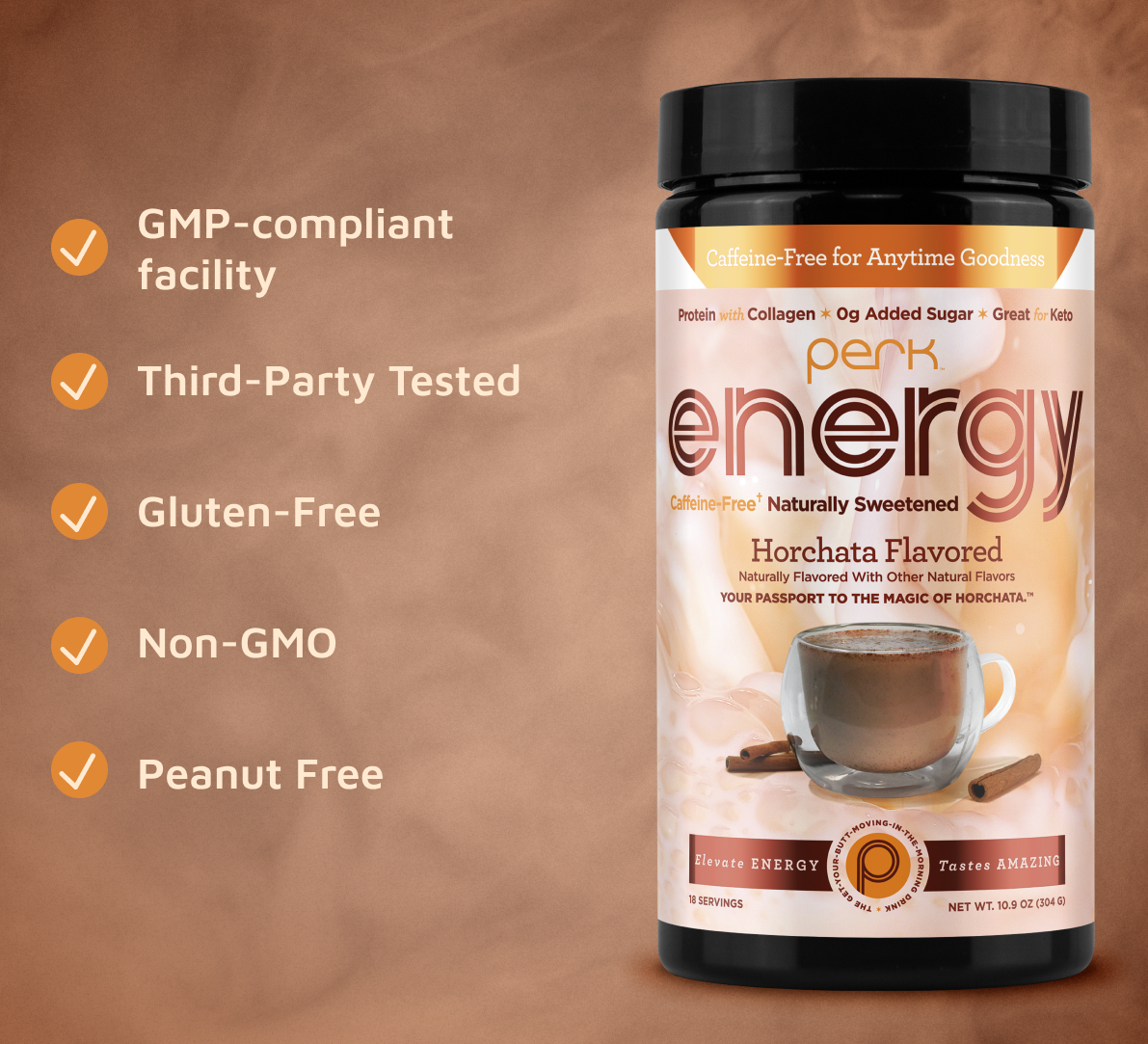 Energy Naturally Sweetened Lactose Free Tan Mocha Latte – Perk Energy